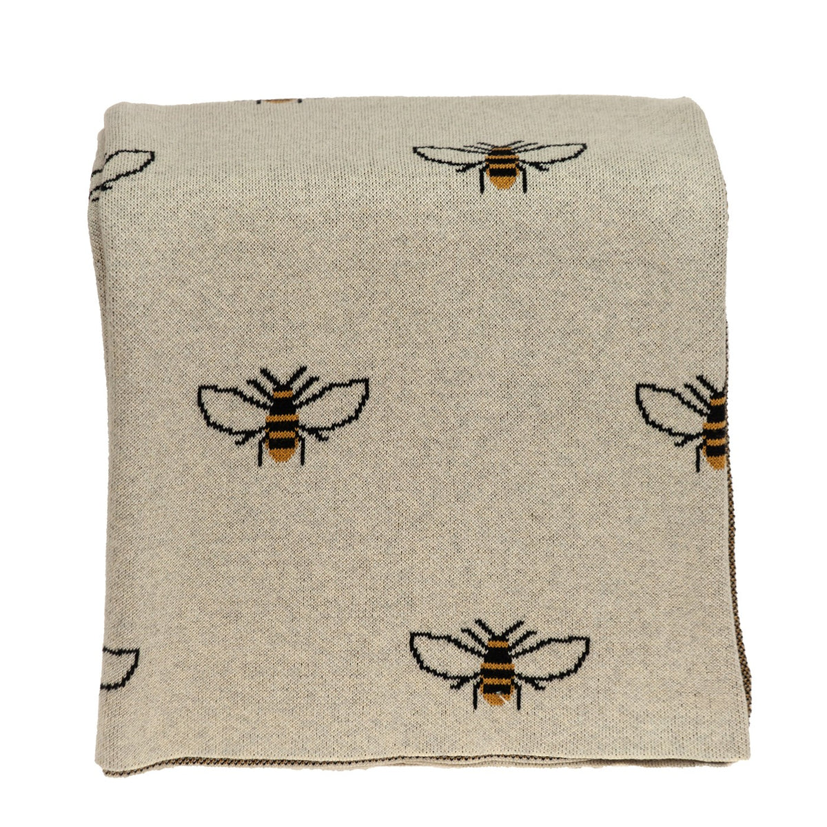 Ivory Bumble Bee Knitted Throw Blanket – Nicoletta Carlone