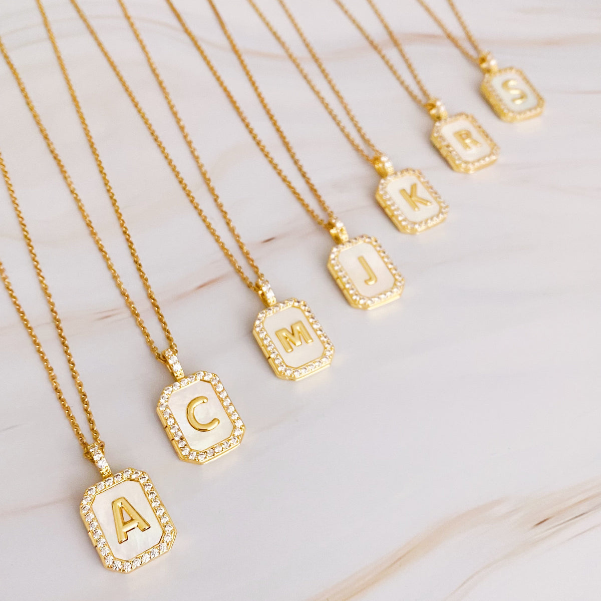 Initial Deco Open Locket Pendant Necklace – Nicoletta Carlone