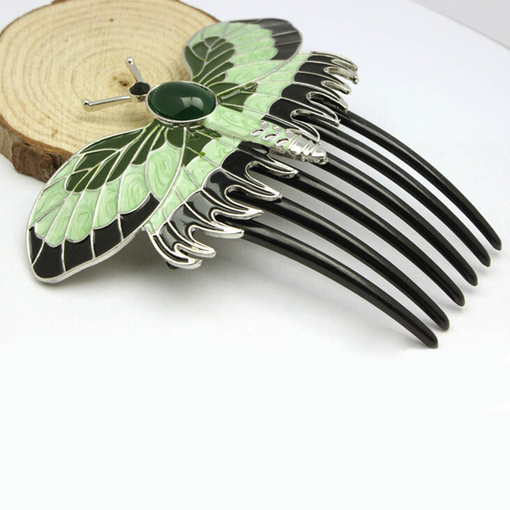 "Mara" Edwardian style enamel butterfly comb – Nicoletta Carlone